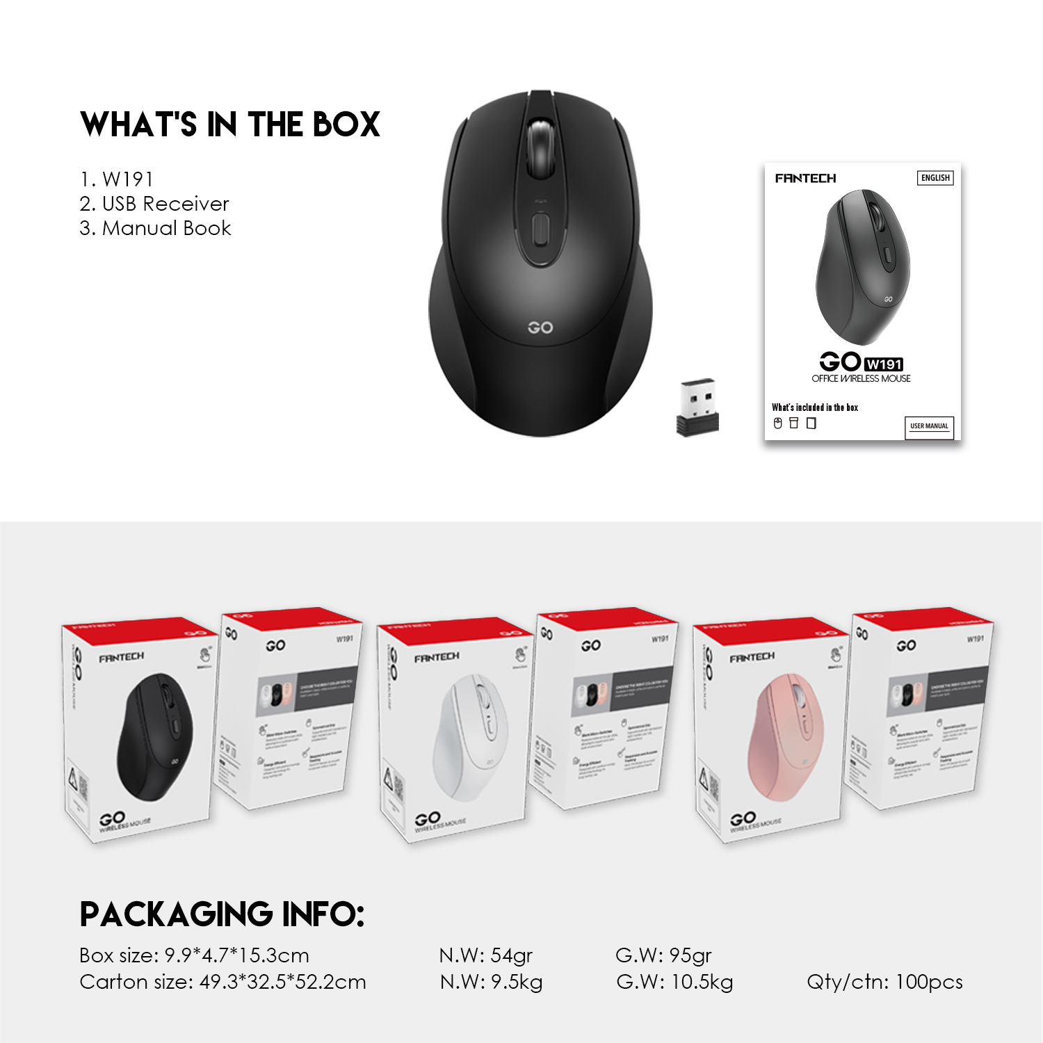 W191 GO WIRELESS MOUSE SAKURA EDITION | FANTECH